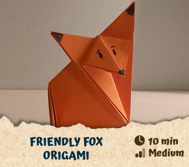 How To Make An Origami Paper Fox Friendly Fox Origami Earth Rangers