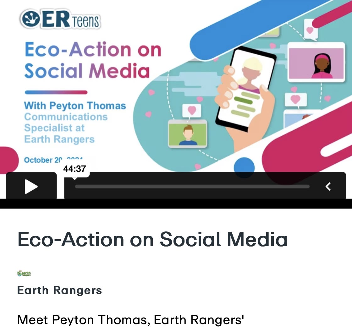 Download ER Teens Resources - Earth Rangers